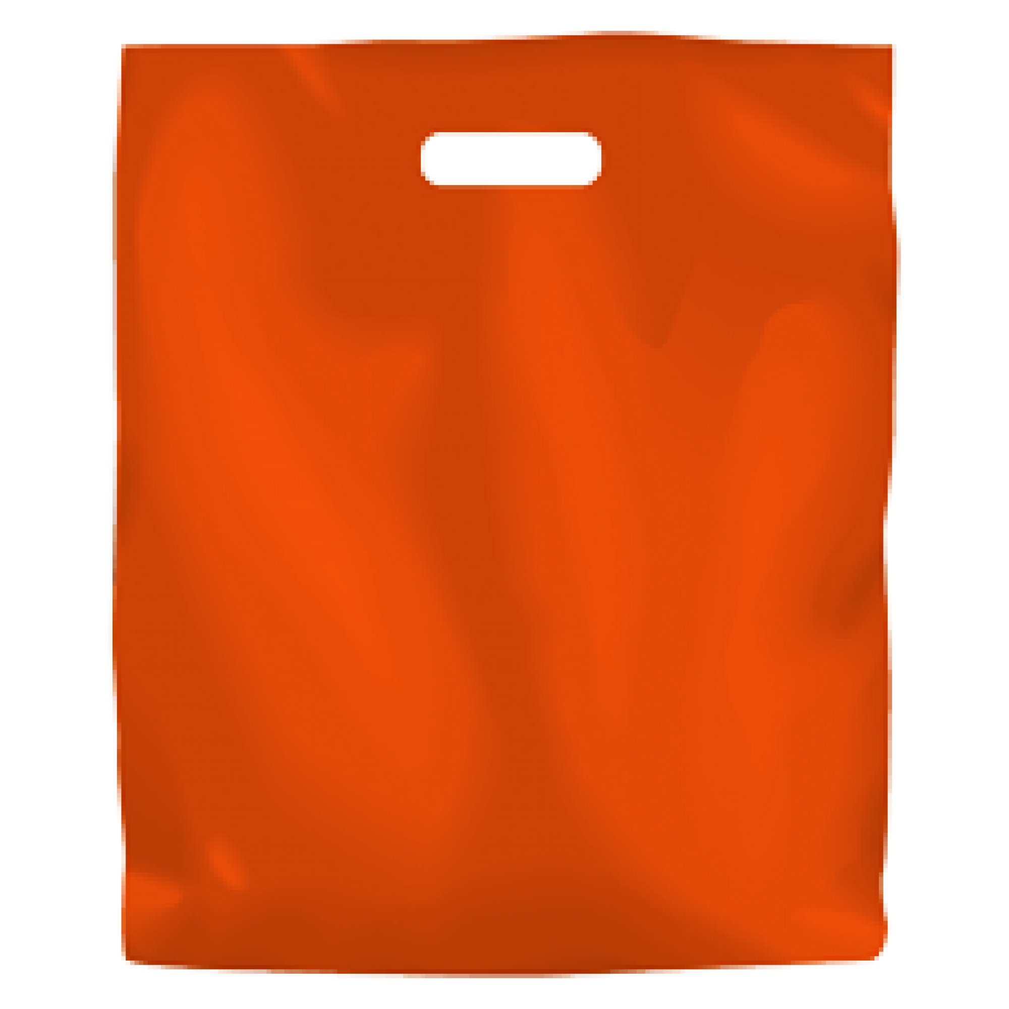 Coloured Low Density Plastic Fashion Bag - Orange Large
