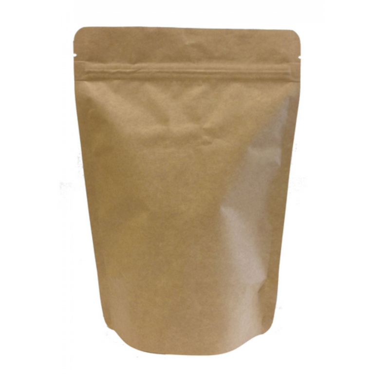 Stand Up Pouch - Resealable - Kraft Paper 250g With Valve