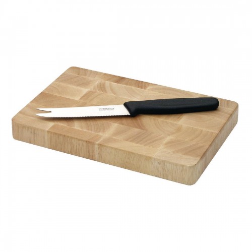 Vogue Food Grade Small Rectangular Wooden Chopping Board