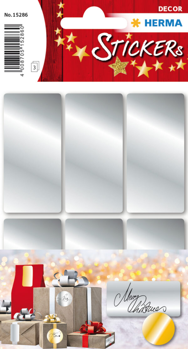 Silver Labels 26 x 54mm 18 pcs - Packaging Pro | Environmentally ...