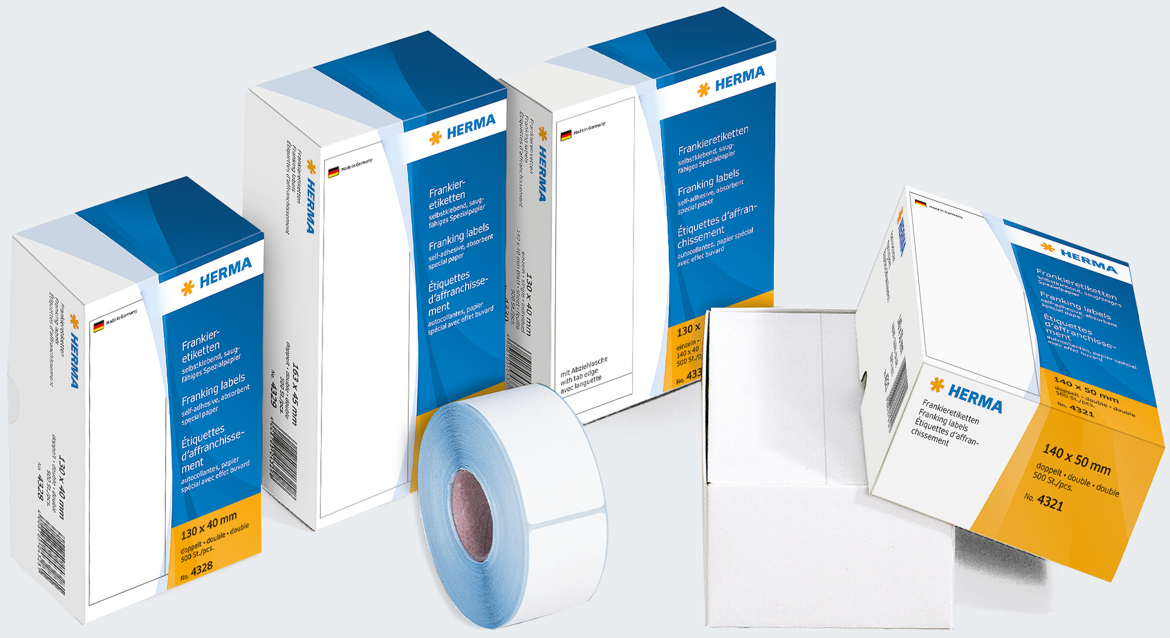 Franking Labels, Single, with Peel-Off Tab, 165 x 41mm, Permanent ...