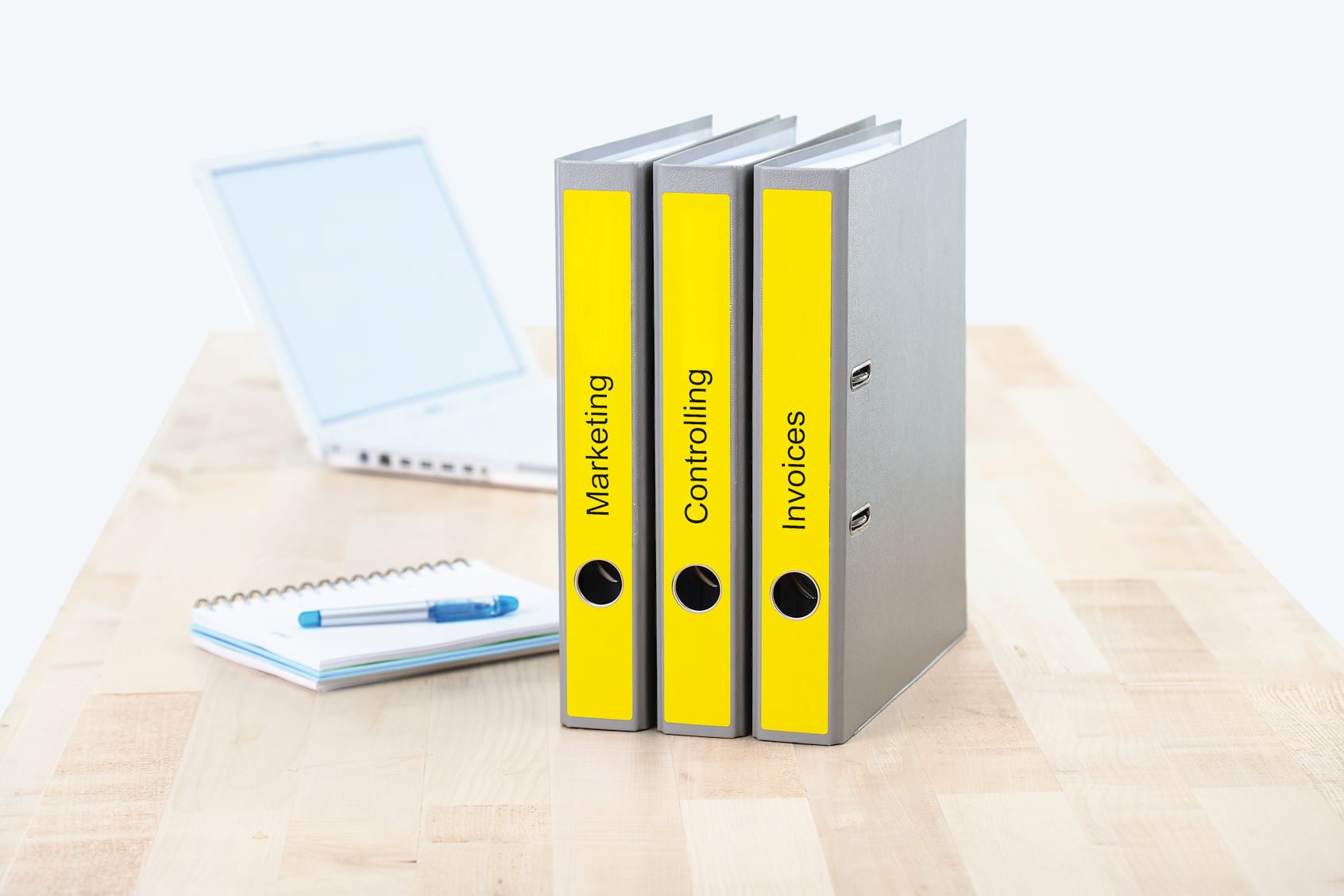 File Labels A4, 38 x 297mm, Yellow, Opaque, for Narrow Files (Long ...