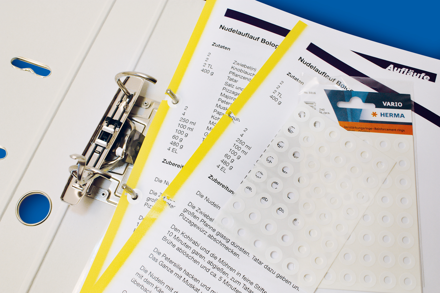 Reinforcement Rings Self-Adhesive 12mm White 240 pcs - Packaging Pro ...