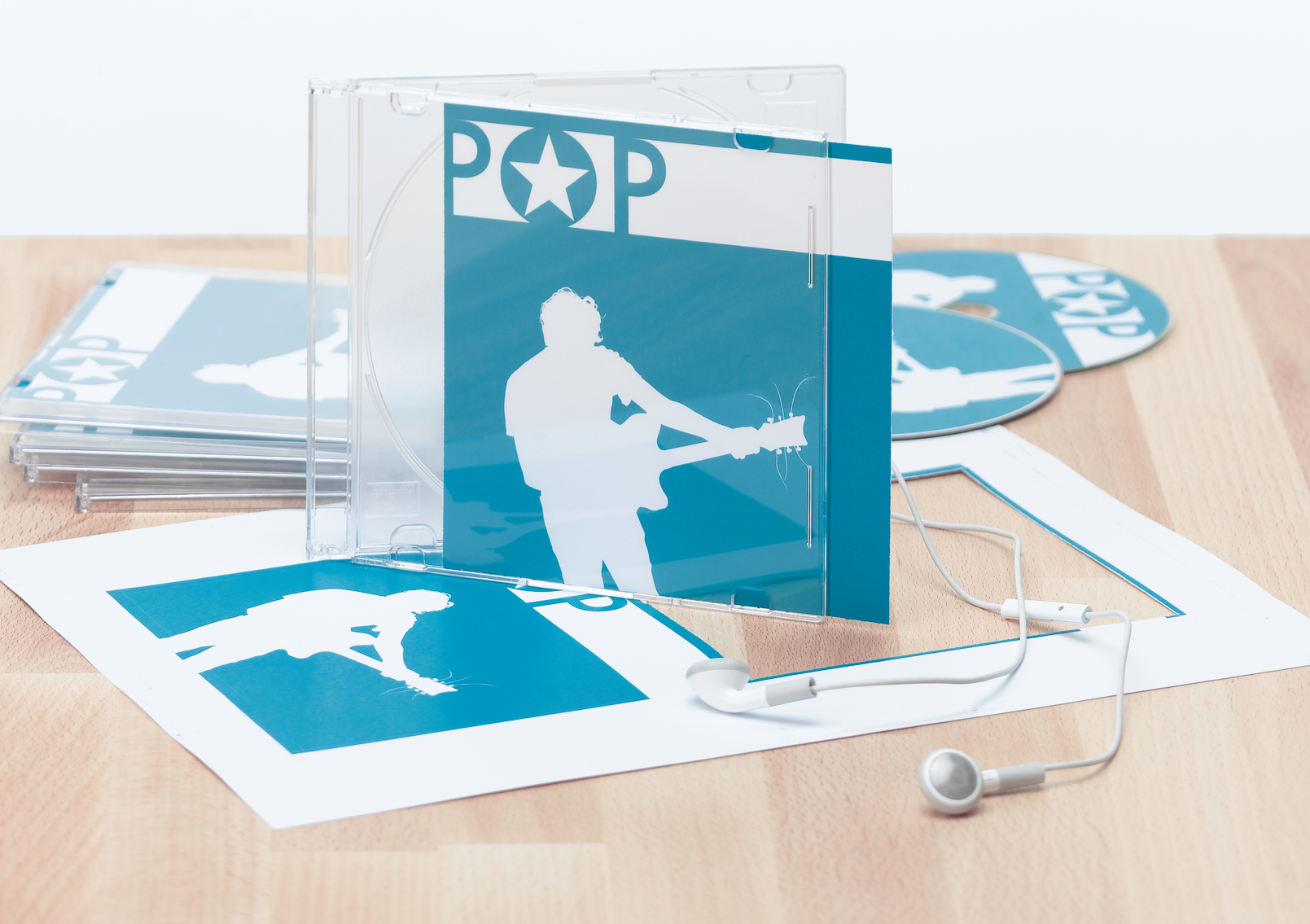 CD Inlay Card for Slim Cases A4, 121 x 242mm, White, made of Cardboard ...