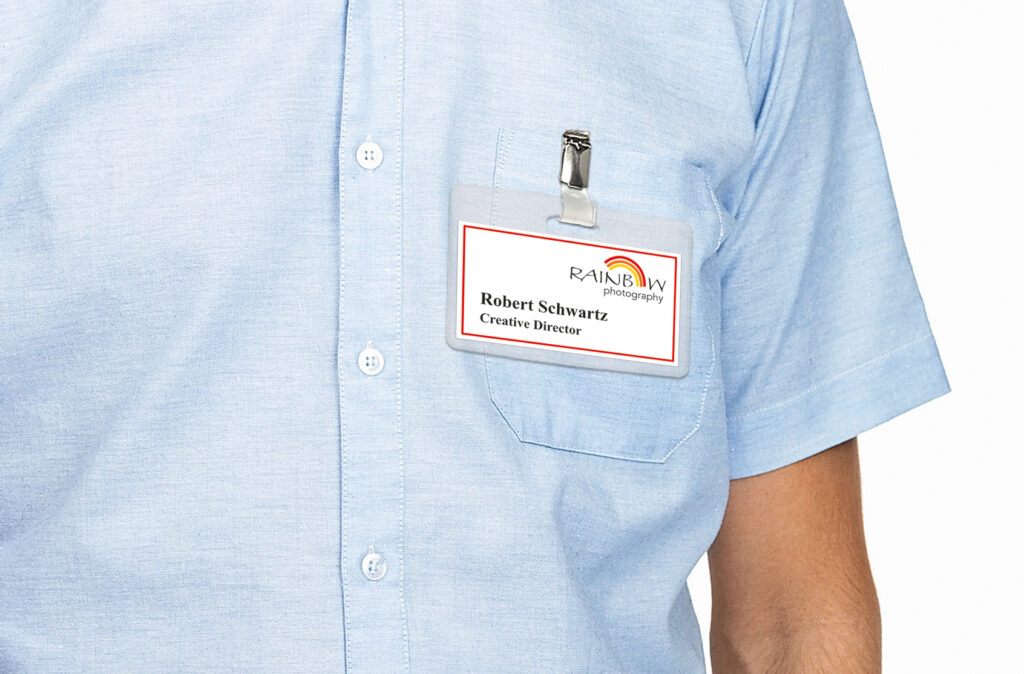 Inserts for Name Badges A4, 75 x 40mm, White, made of Cardboard, Non ...