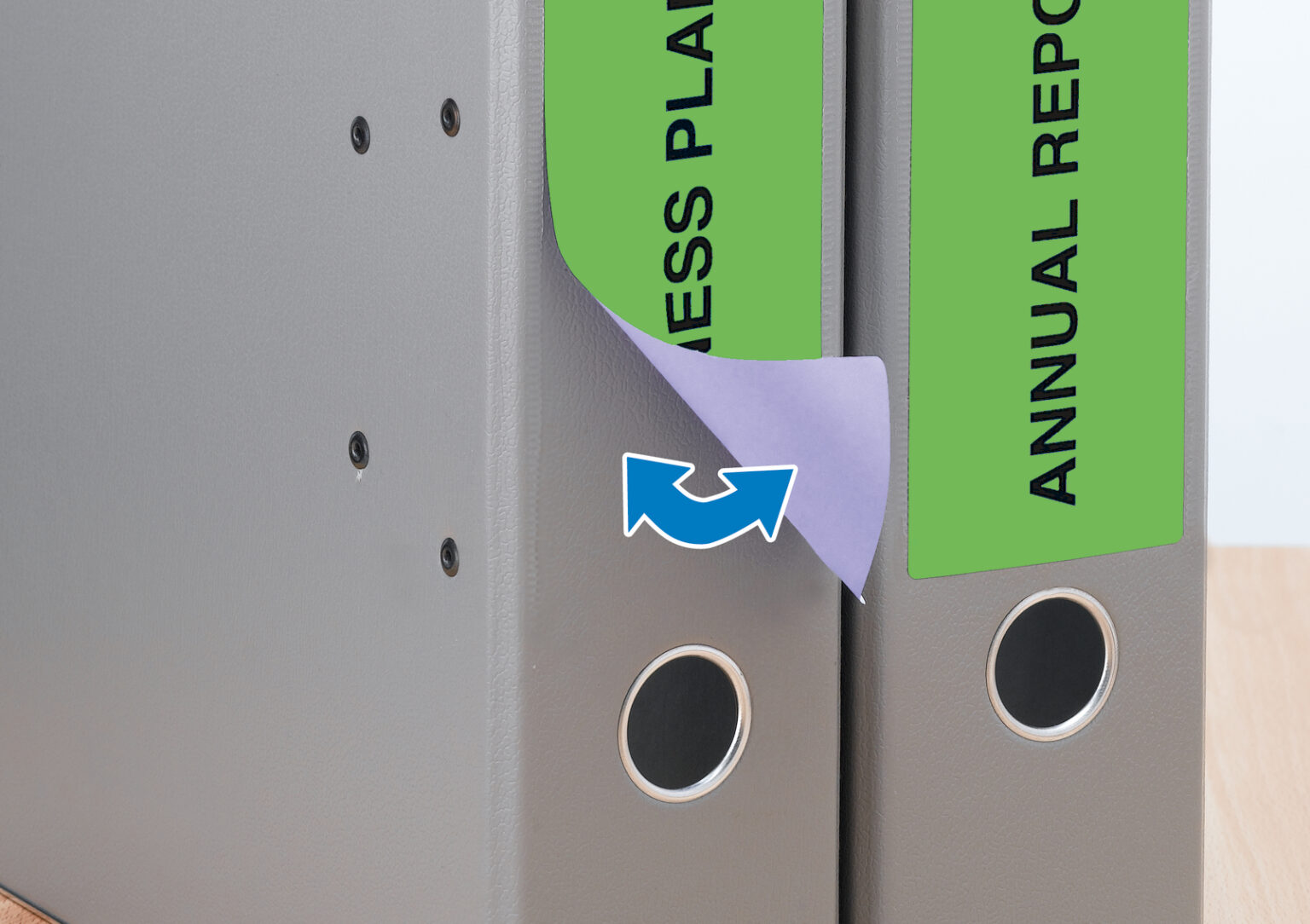 Removable File Spine Labels A4, 192 x 61mm, Green, Opaque, for Wide ...