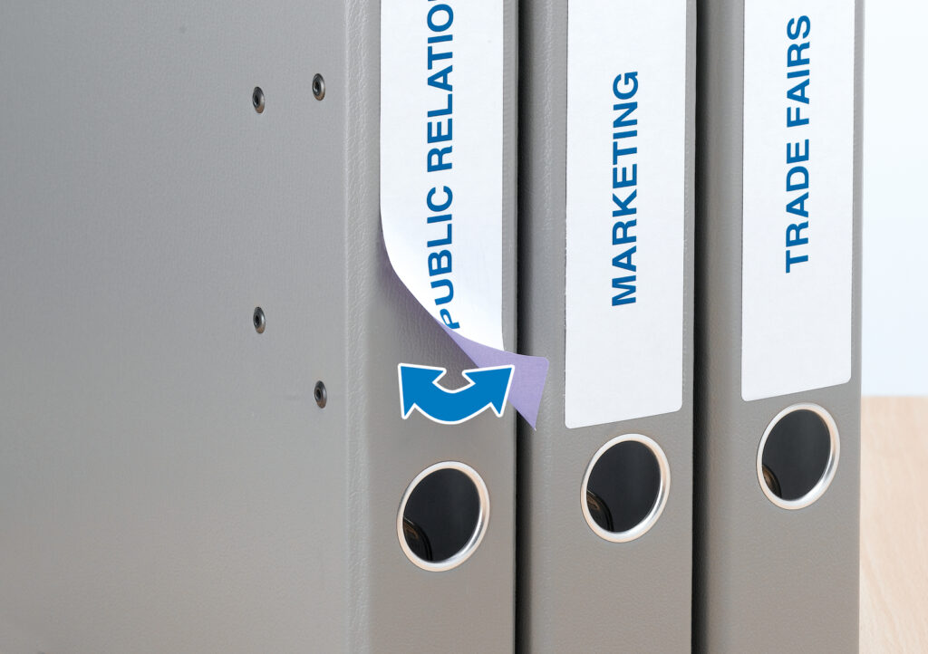 Removable File Spine Labels A4, 192 x 38mm, White, Opaque, for Narrow ...