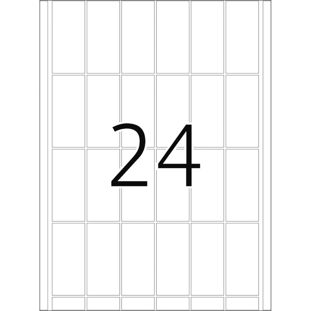 Offset Printing Labels, DP4 34 x 75mm, White, Permanent Adhesion ...