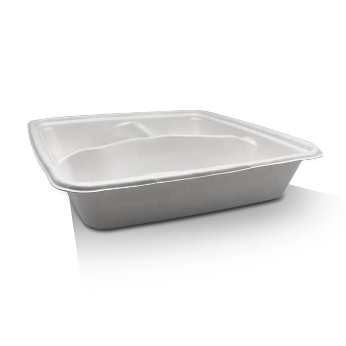 Square Takeaway Tray 9" 3 Compartment 200pc/ctn - Packaging Pro ...