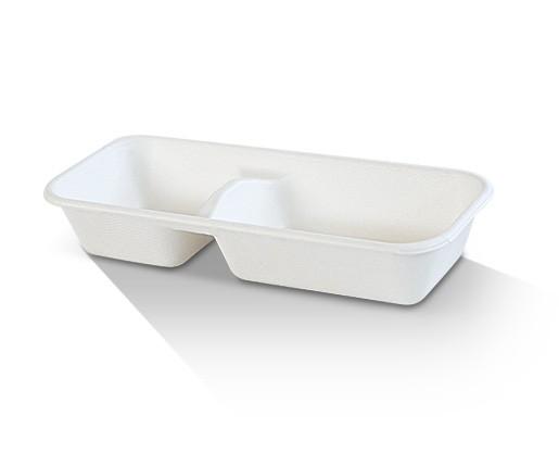 2 Compartment Sugarcane Tray 400pc/ctn - Packaging Pro ...
