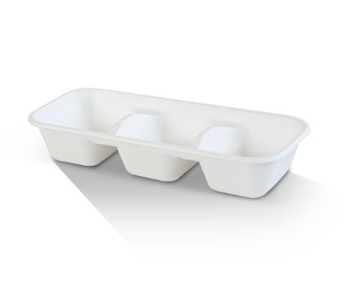 3 Compartment Sugarcane Tray 400pc/ctn - Packaging Pro ...