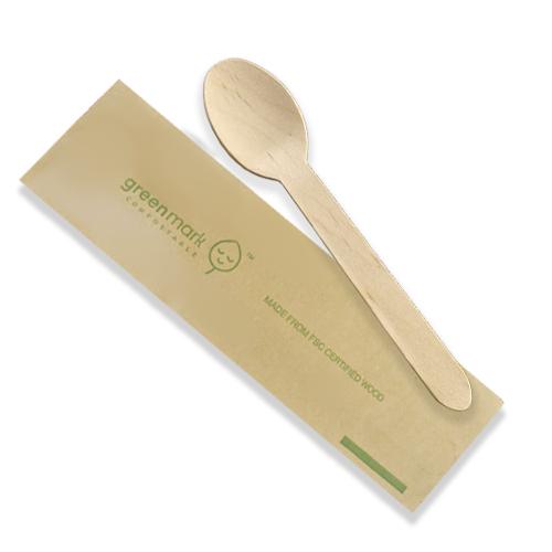 Wooden Spoon individually wrapped 500pc/ctn - Packaging Pro ...