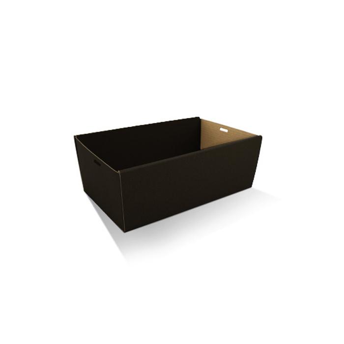 Black Corrugated Rectangle Catering Tray Small, H:80mm 100pc/ctn ...