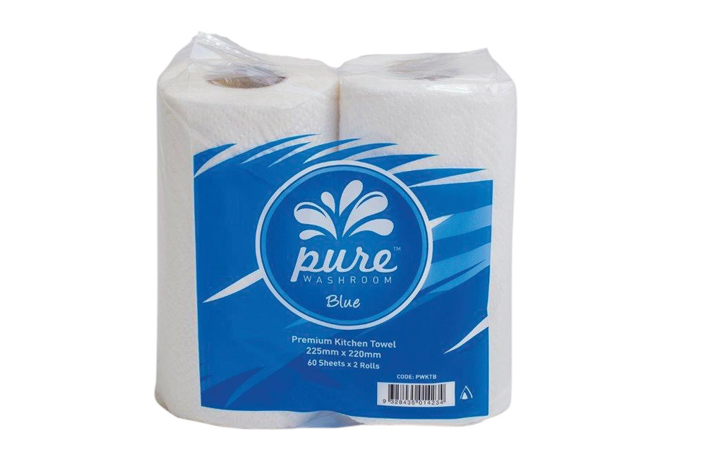 Pure Blue Kitchen Towel 60 Sheets Carton Of 24