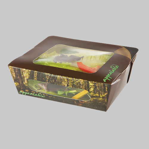Salad box with PLA window – Small – Packaging Pro | Environmentally ...