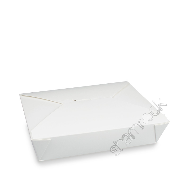 White Medium Food Box Shamrock 195x140x50 200/CTN