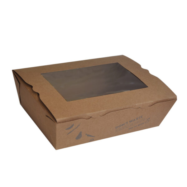 Salad box with PLA window – Large