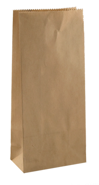 Paper Flat Bottom Bag - Small Satchel