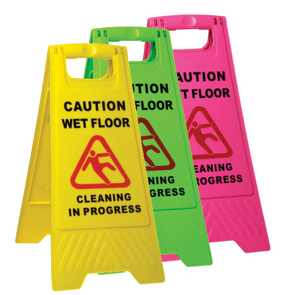 Sabco Caution Wet Floor/Cleaning In Progress - A Frame