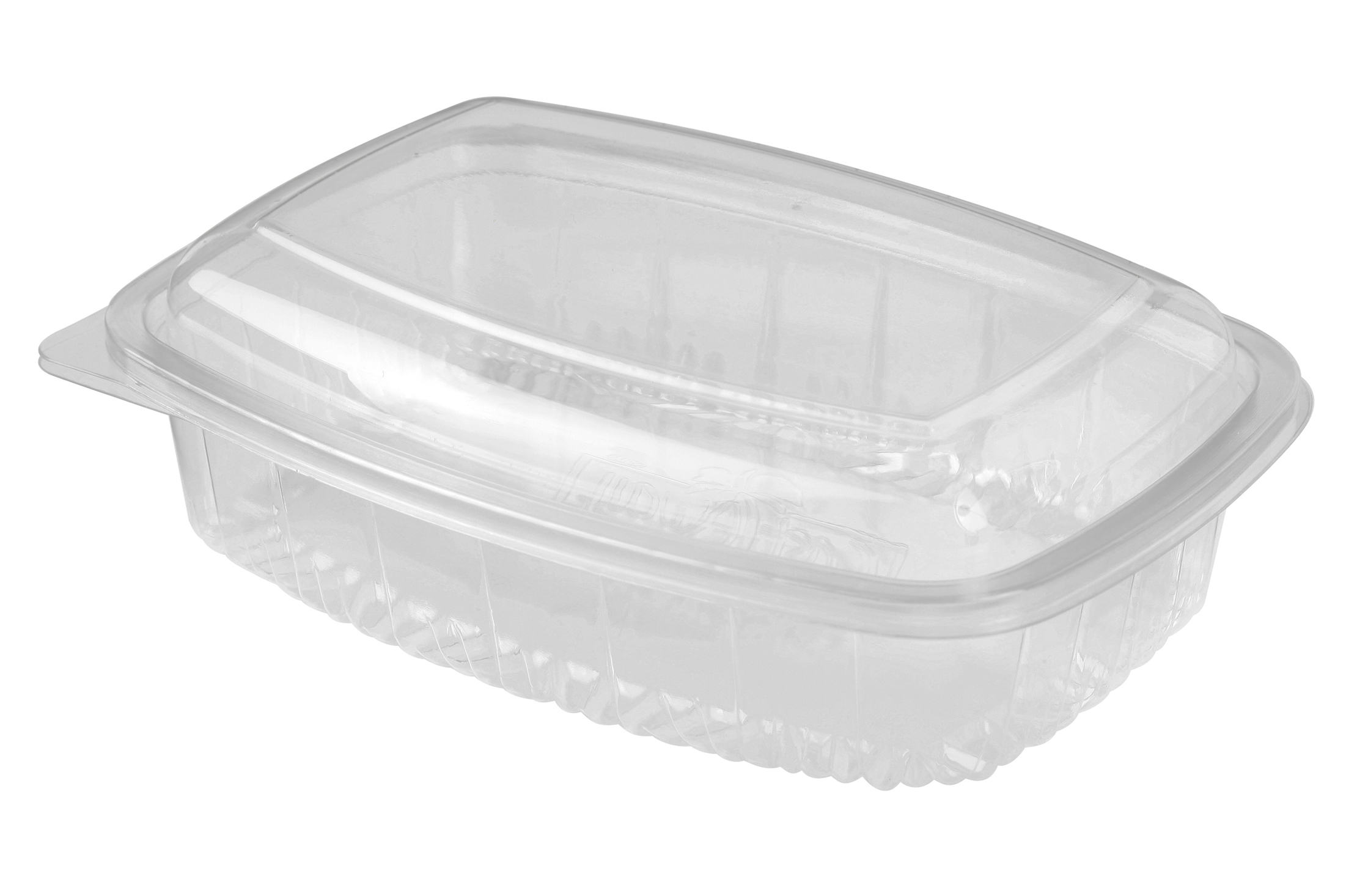Plastic Container Rectangle - Hinged Lid 700ml