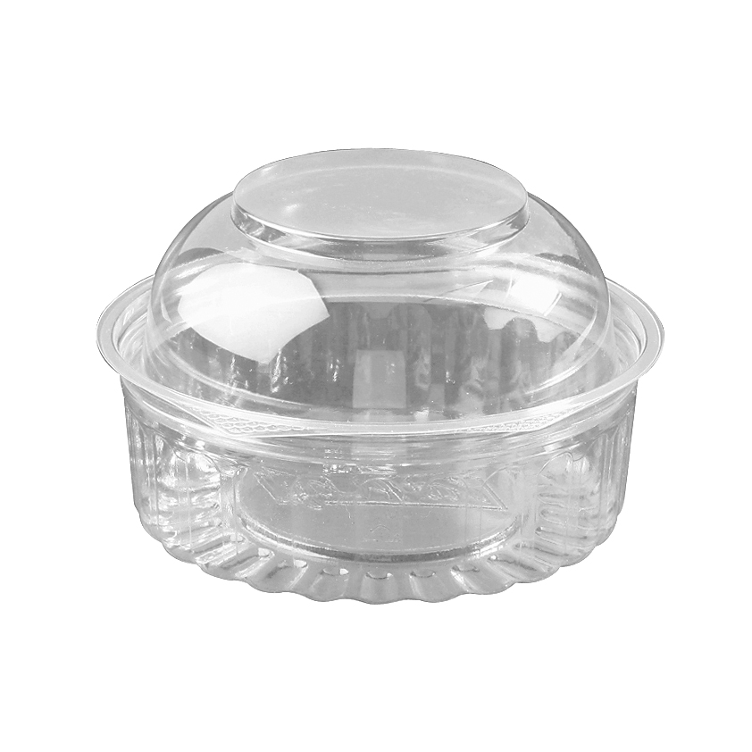 Plastic Container Round - Hinged Dome Lid 227ml