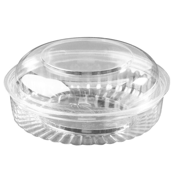 Plastic Container Round - Hinged Dome Lid 568ml