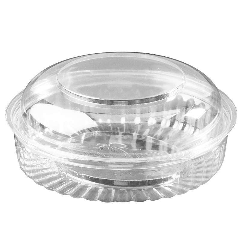Plastic Container Round - Hinged Dome Lid 568ml