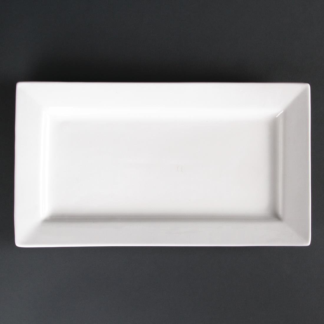 Lumina Wide Rim Rectangular Plates 310 x 175mm