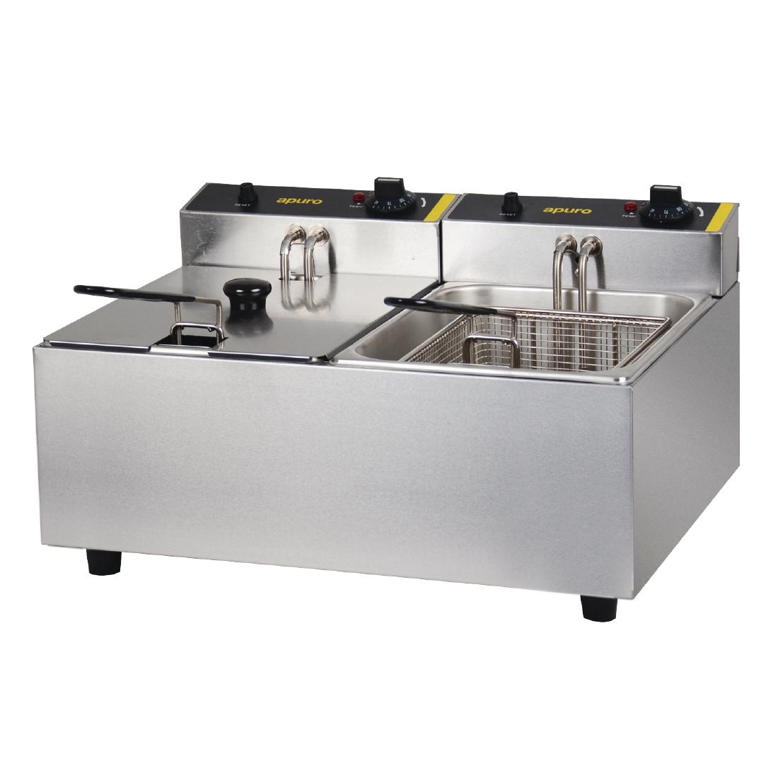 Apuro Double Pan Bench Top Fryer 2 x 5Ltr