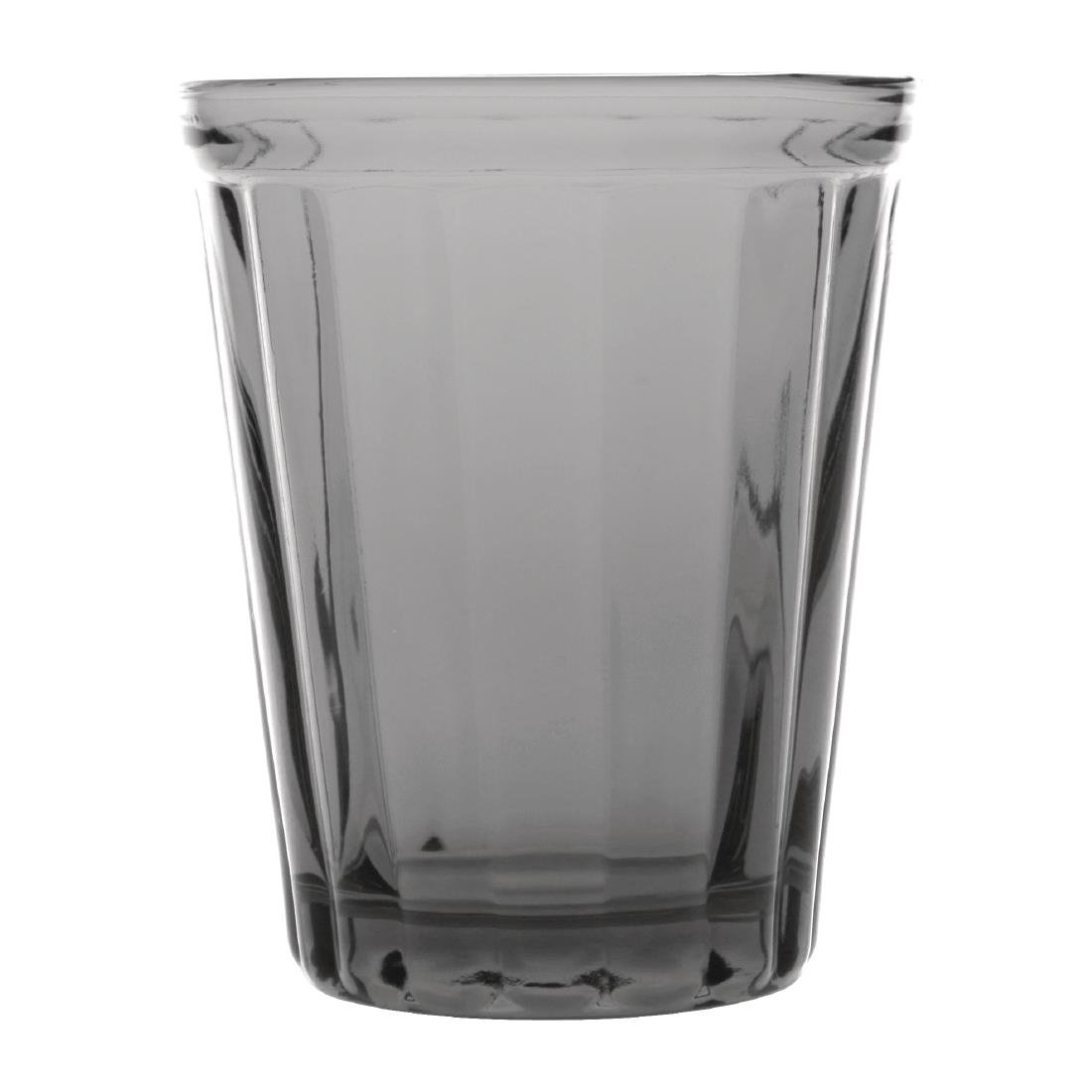 Olympia Cabot Panelled Glass Tumbler Smoke 260ml