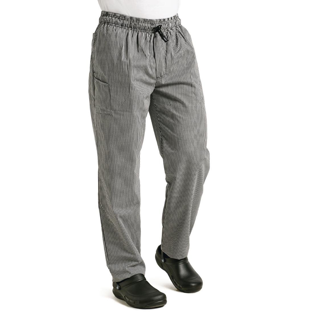 Le Chef Professional Pants Black Check S