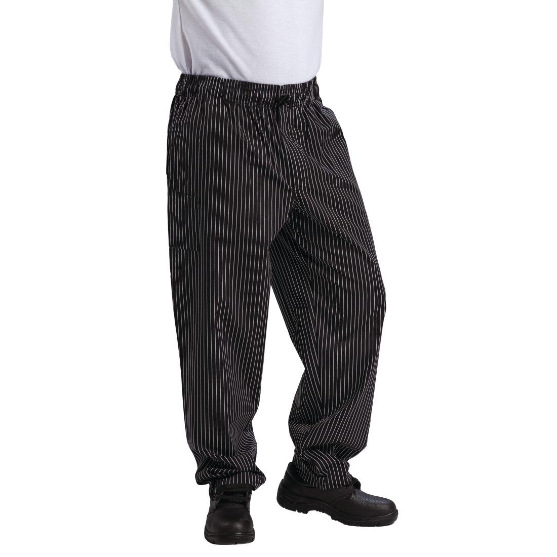 Le Chef Fine Pinstripe Chefs Trousers Size M