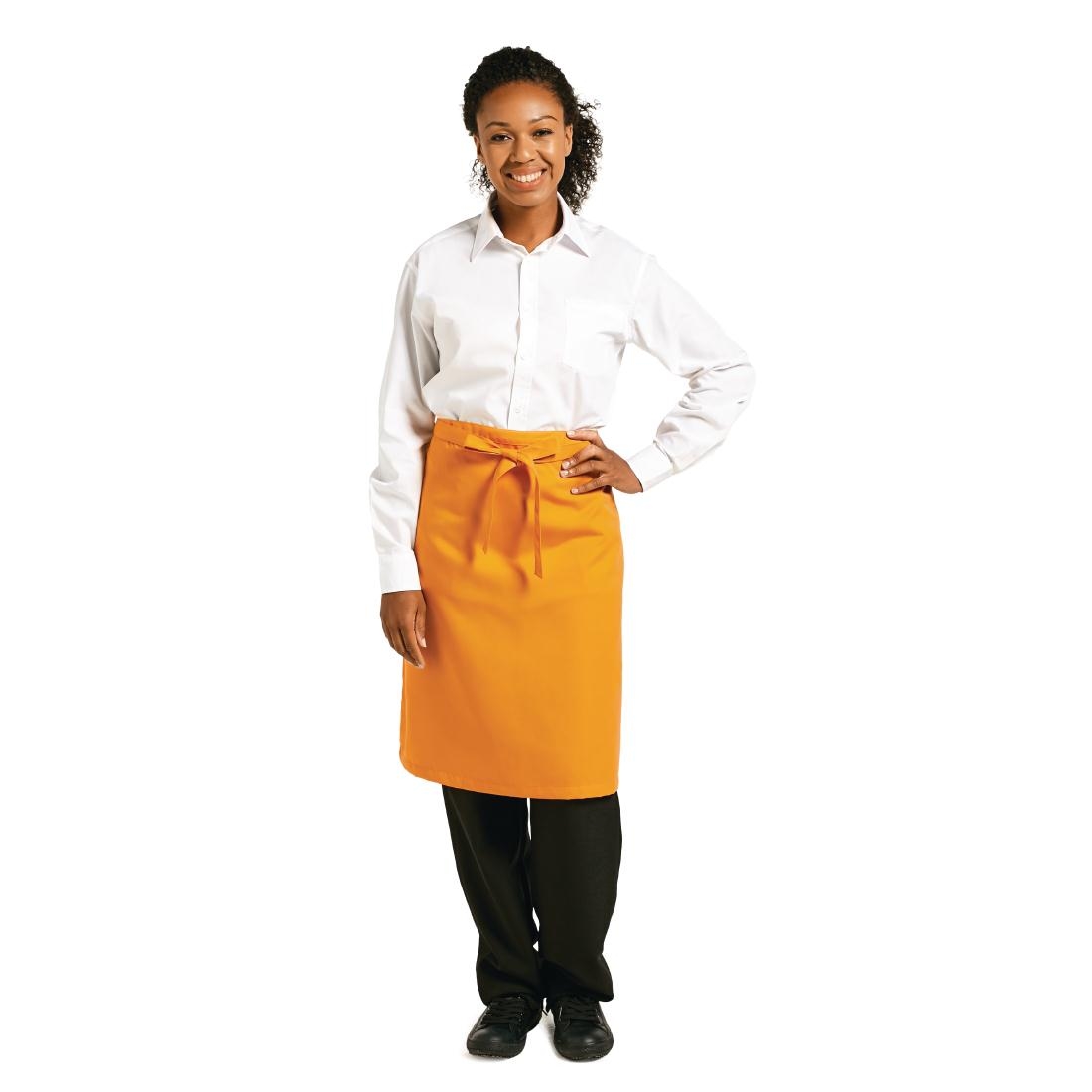 Le Chef Polycotton Waist Apron Orange