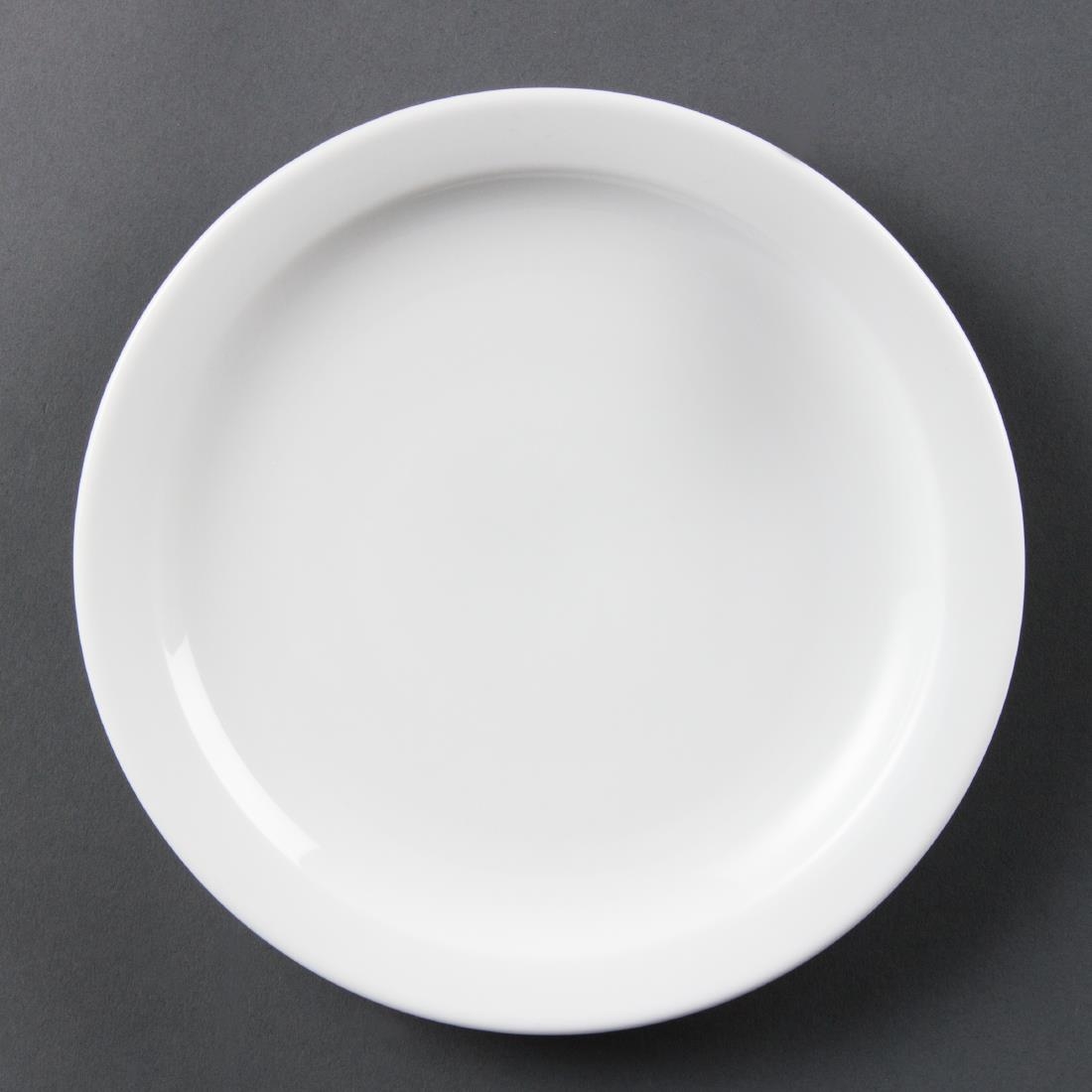 Olympia Whiteware Narrow Rimmed Plates 200mm
