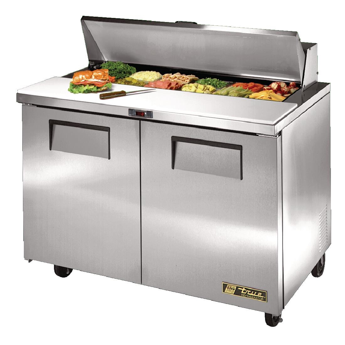 True Pizza Prep Table 3 Door Stainless Steel