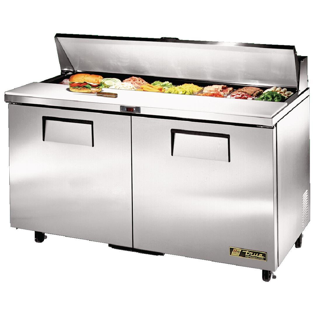 True Salad Prep Counter 2 Door 439Ltr Stainless Steel