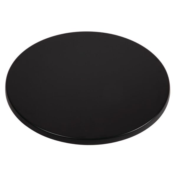 Werzalit Round Table Top Black 800mm