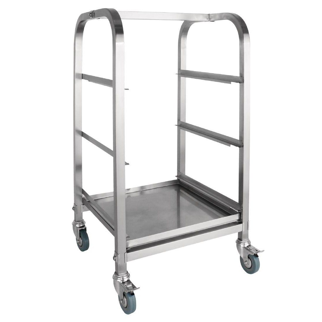Vogue 3 Tier Glass Racking Trolley for 425mm Baskets