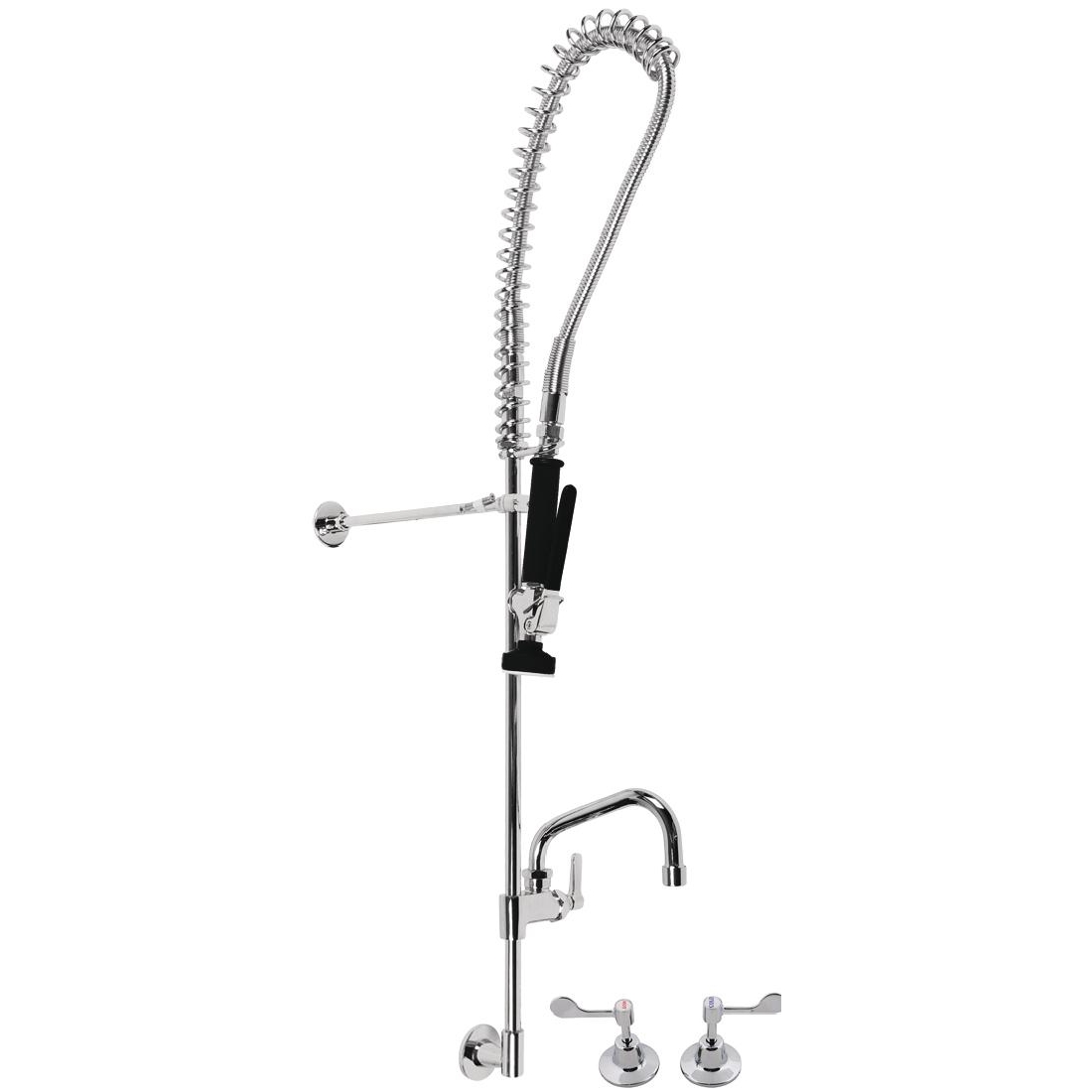 3monkeez Concealed Mount Pre-Rinse Tap with Pot Filler Black