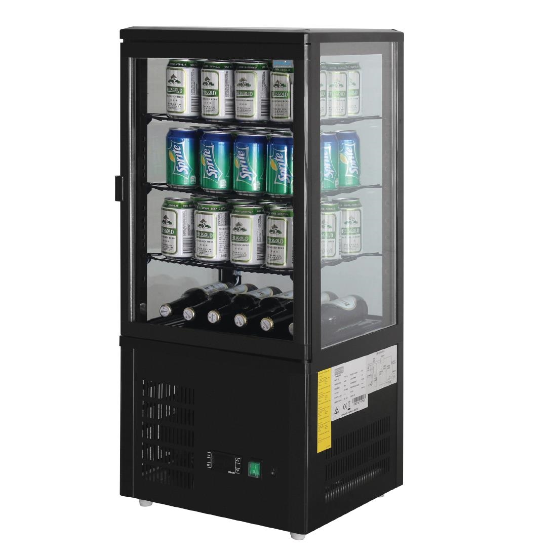 Polar Chilled Display Cabinet Black 68Ltr