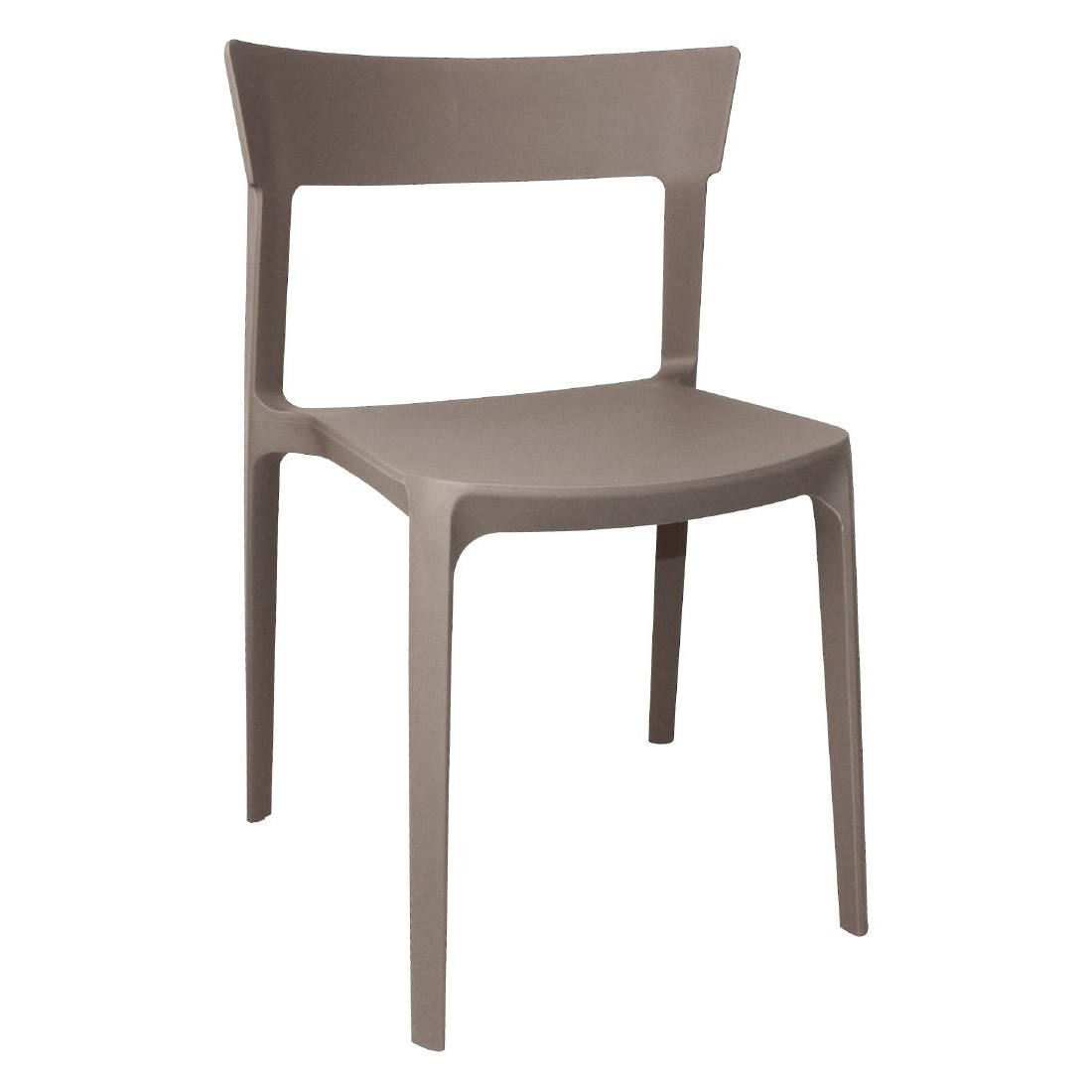 Bolero Coffee Polypropylene Bistro Side Chairs (Pack of 4