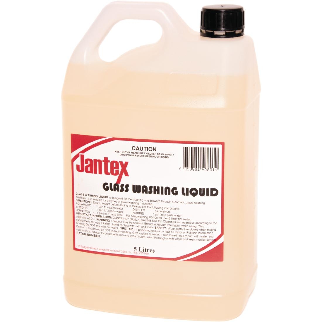 Jantex Glass Washing Liquid 5Ltr
