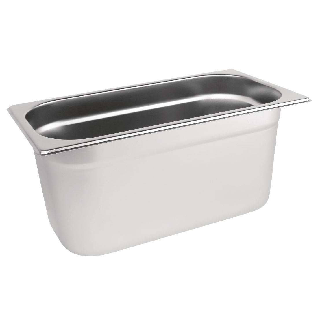 Vogue Stainless Steel 1/3 Gastronorm Pan 200mm