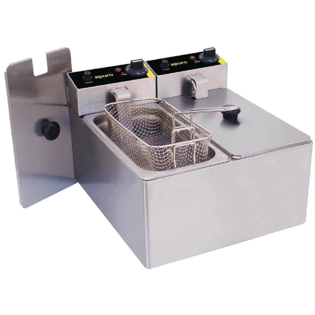 Apuro Double Pan Bench Top Fryer 2 x 3Ltr