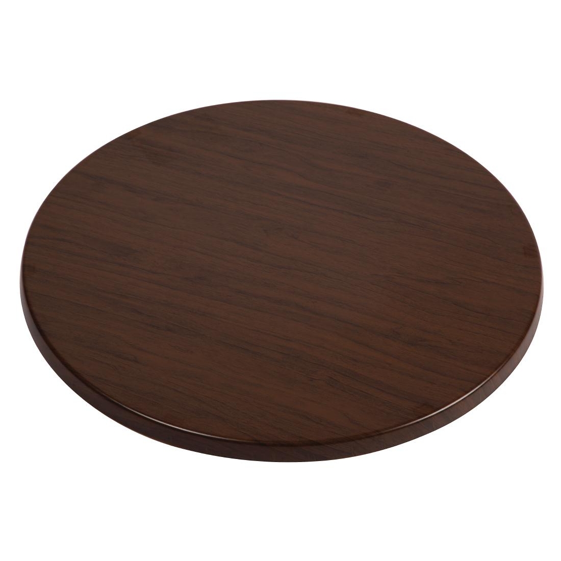 Werzalit Round Table Top Italian Walnut 600mm